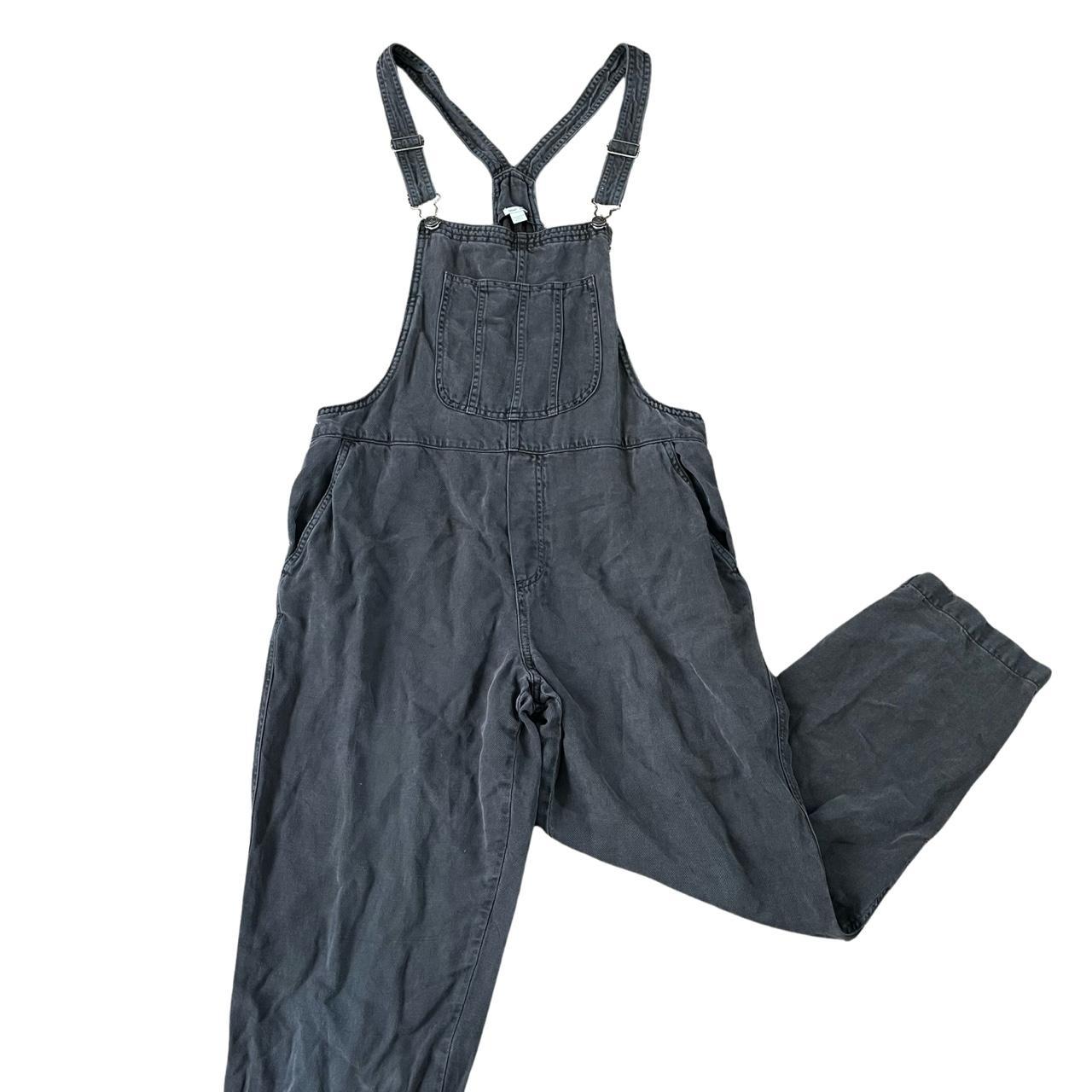Classic grunge dark charcoal grey overalls by... - Depop