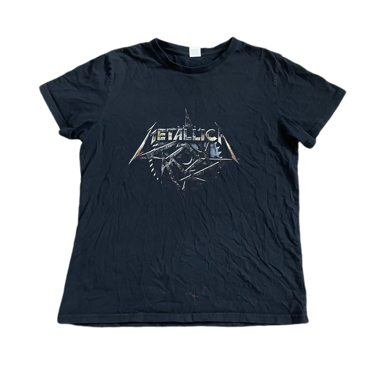 Grunge mall goth heavy metal Metallica band tee... - Depop