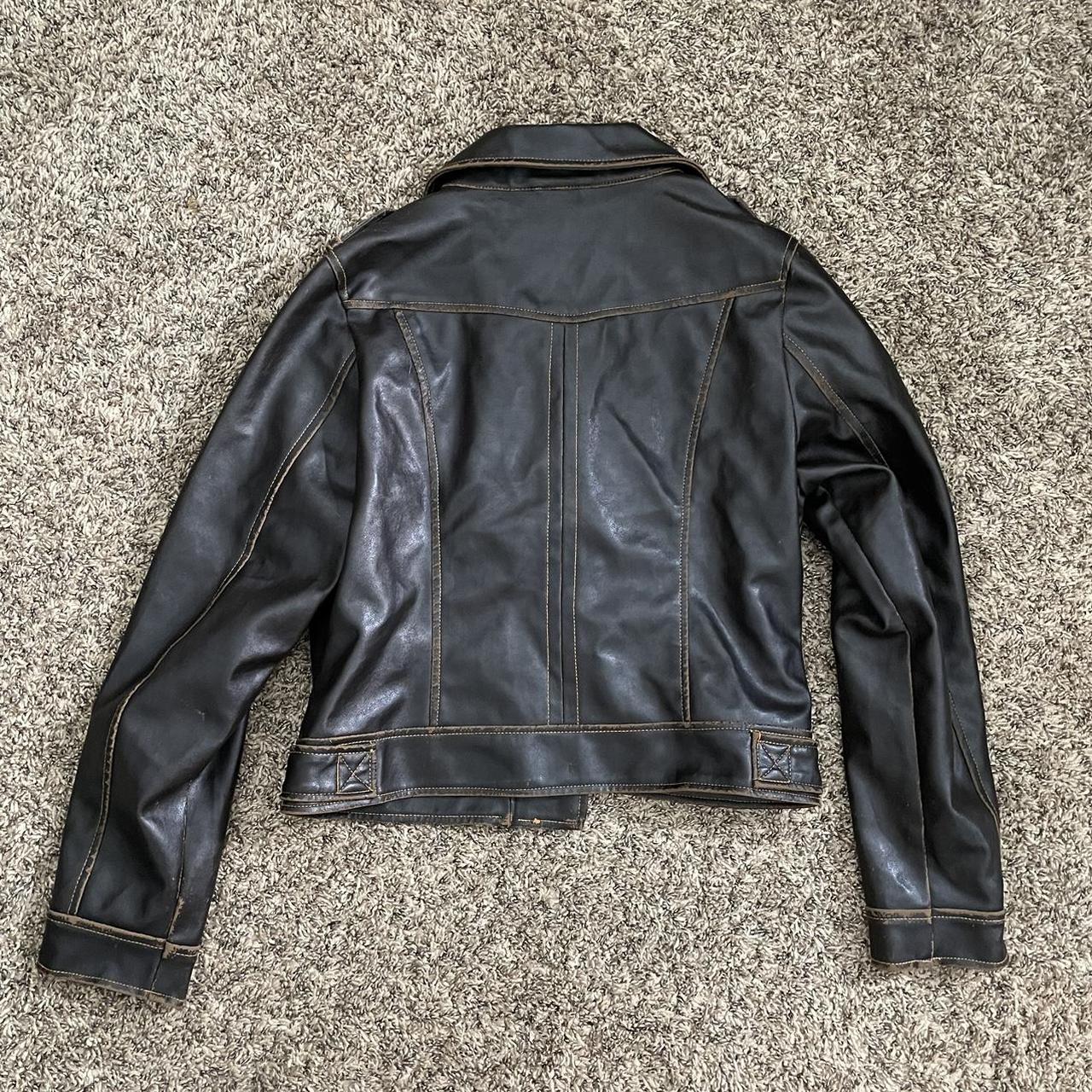 90s Grunge Dollhouse Brownish Black Faux Leather Depop