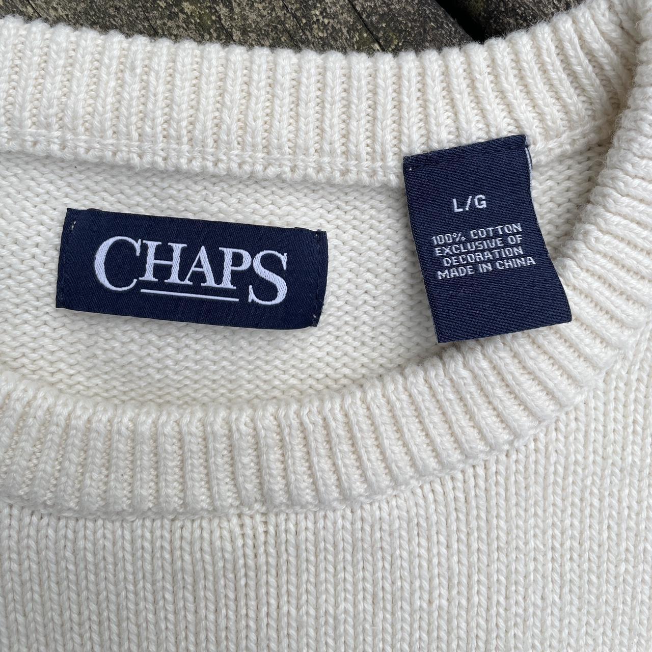 Chaps sweater Tag sized Large No noticeable... - Depop