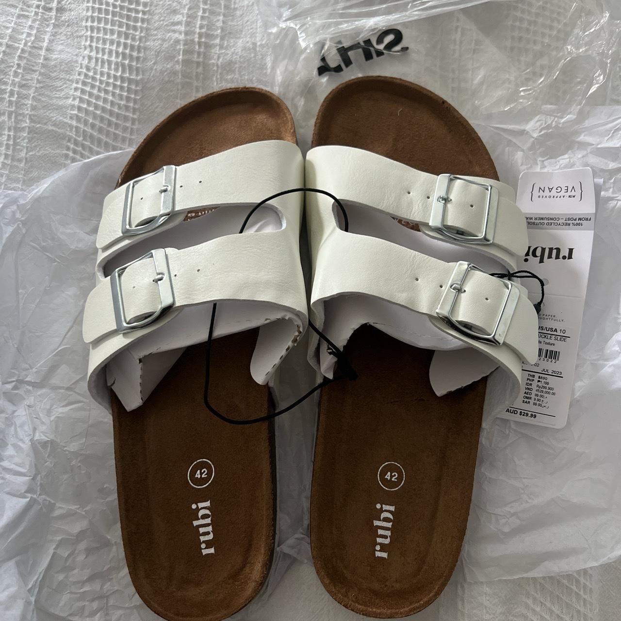 Rubi rex double buckle sandals size 10 AU 42... - Depop