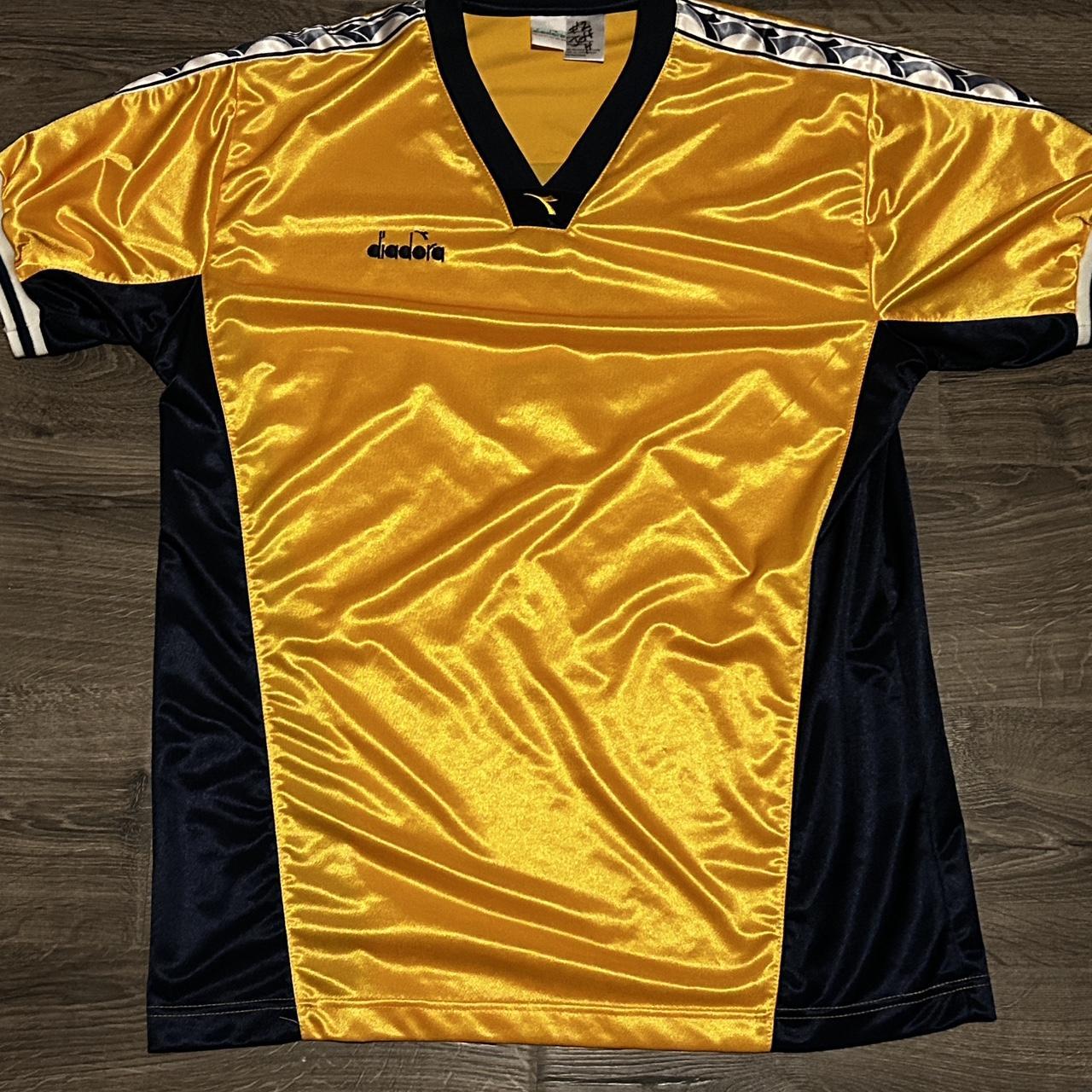 Vintage diadora soccer jersey - Depop
