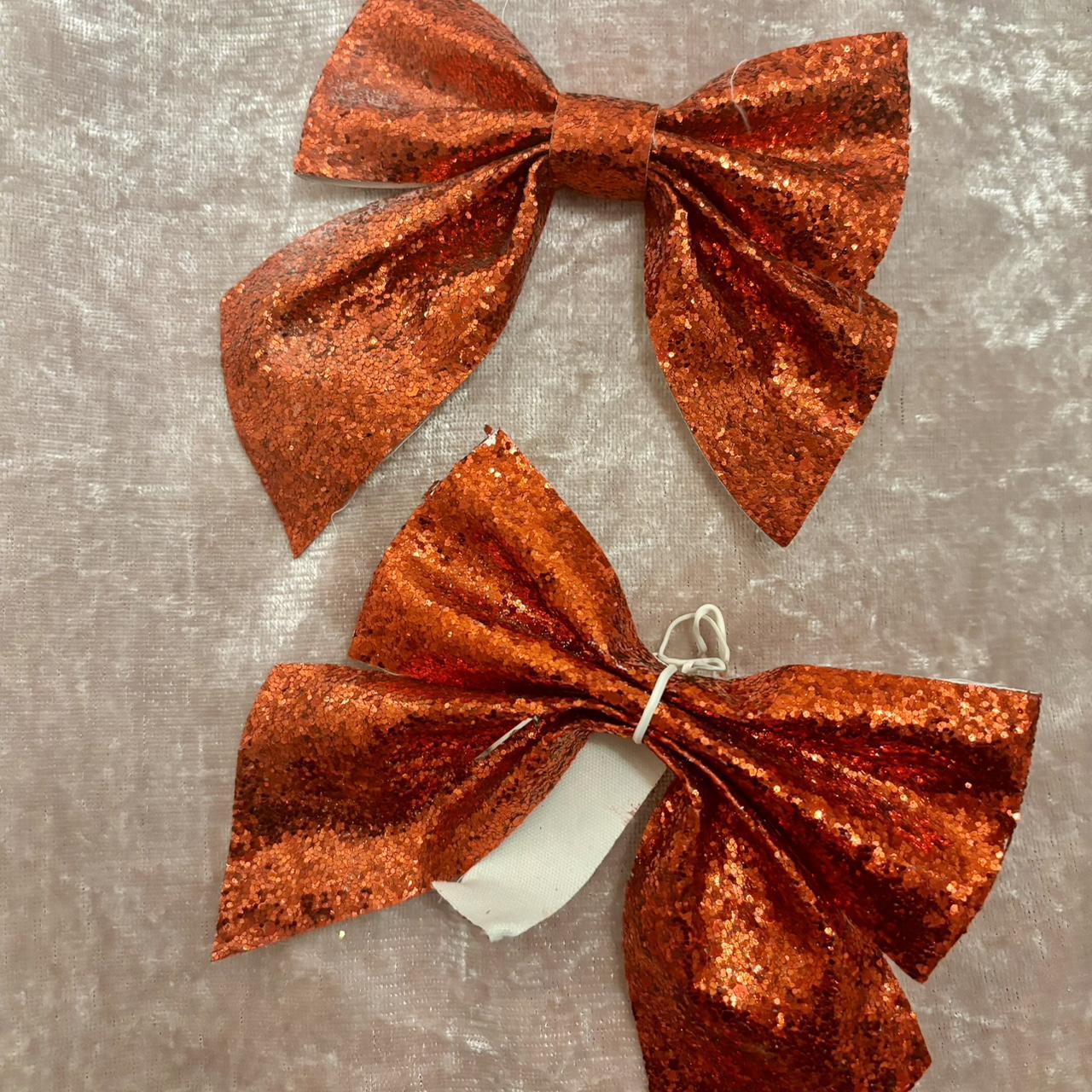 Red glitter bows Christmas tree decorations Great... - Depop