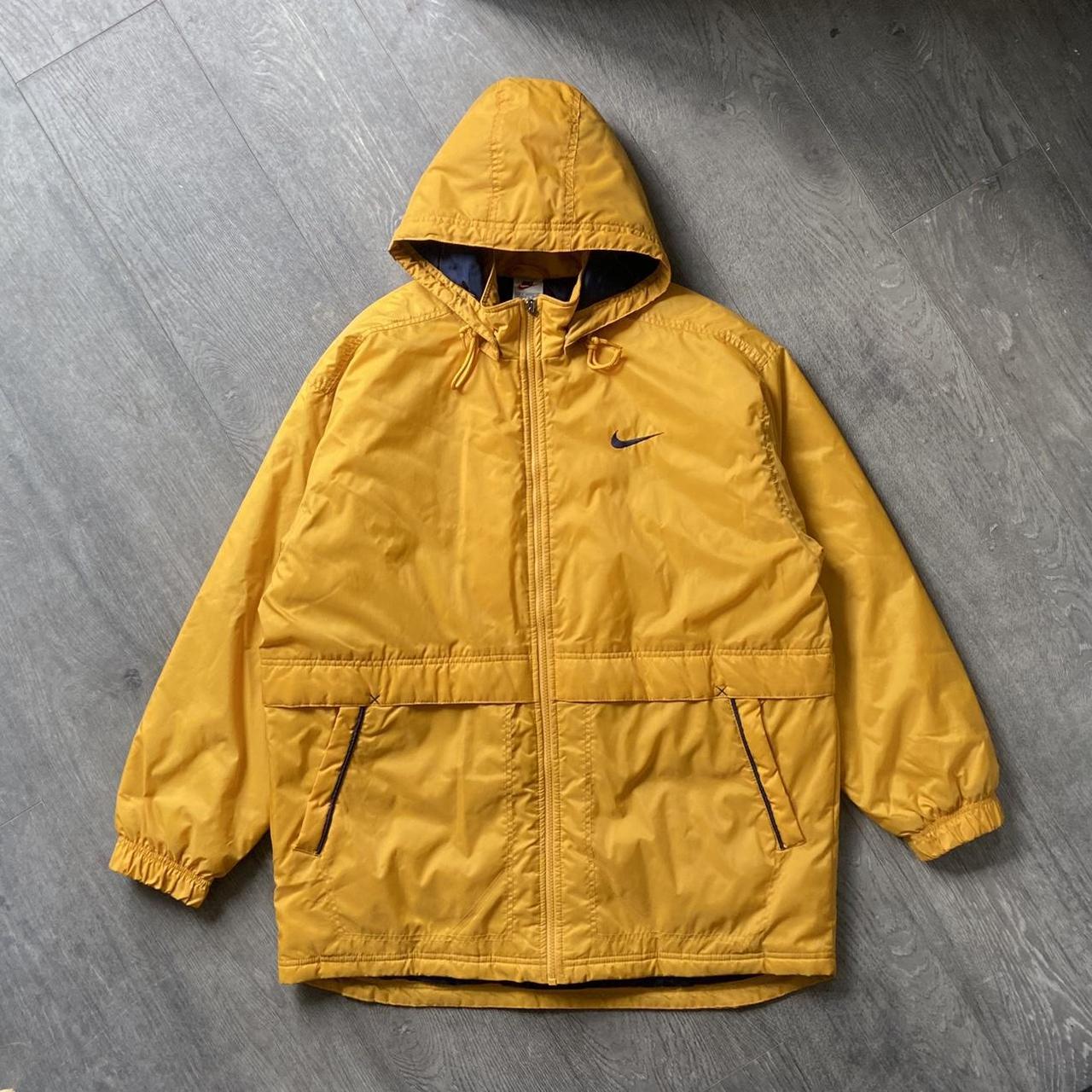 90s Nike padded jacket Yellow - M Perfect... - Depop