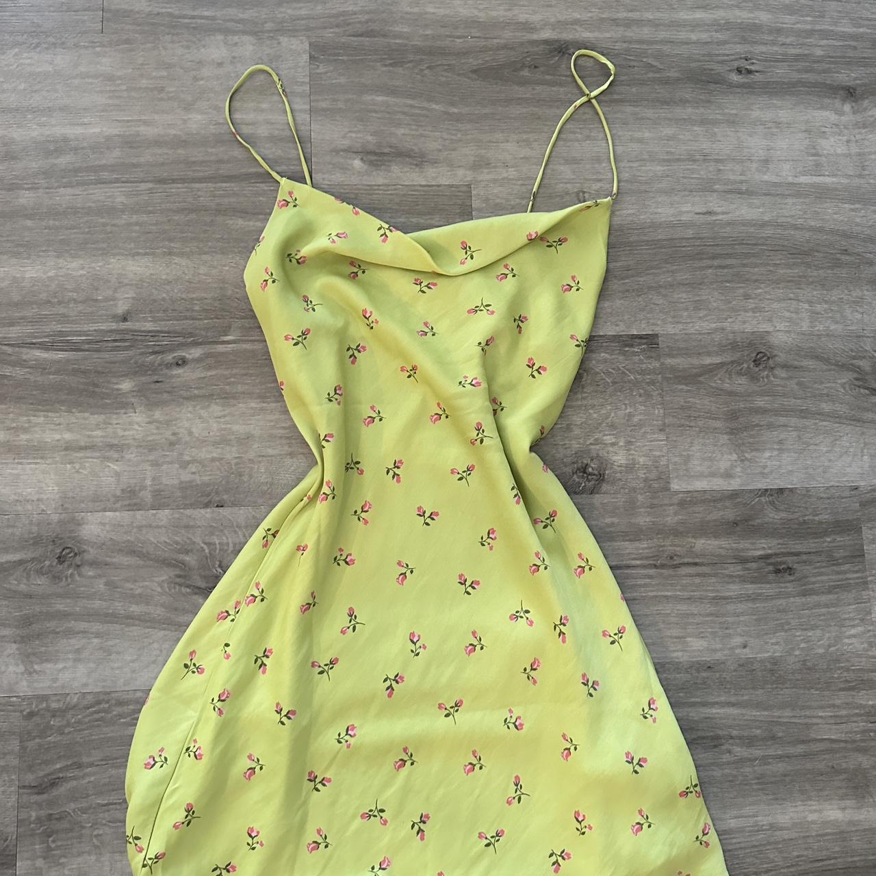 Glassons Women's Green and Pink Dress | Depop