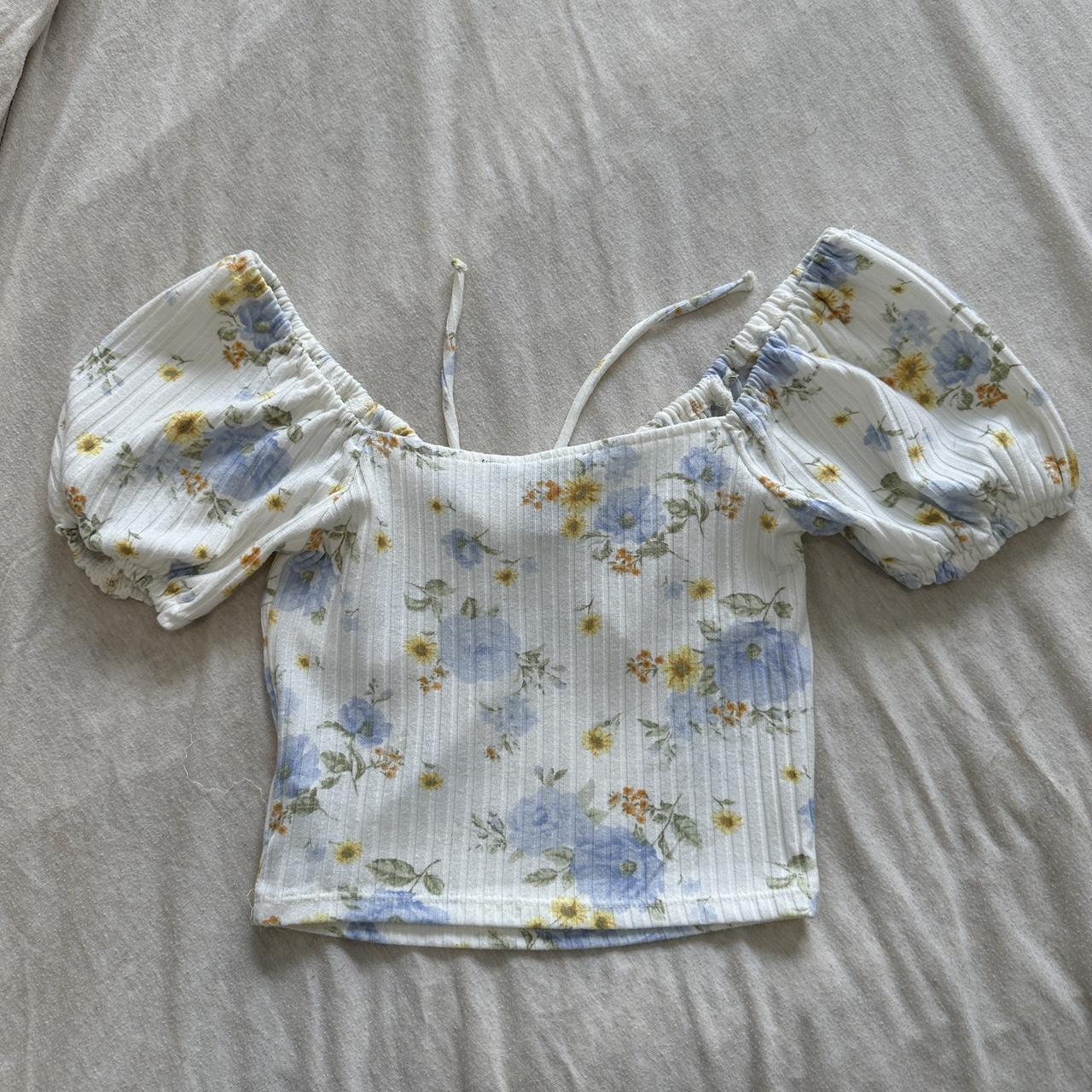 Floral Milkmaid top From forever 21 Size... - Depop