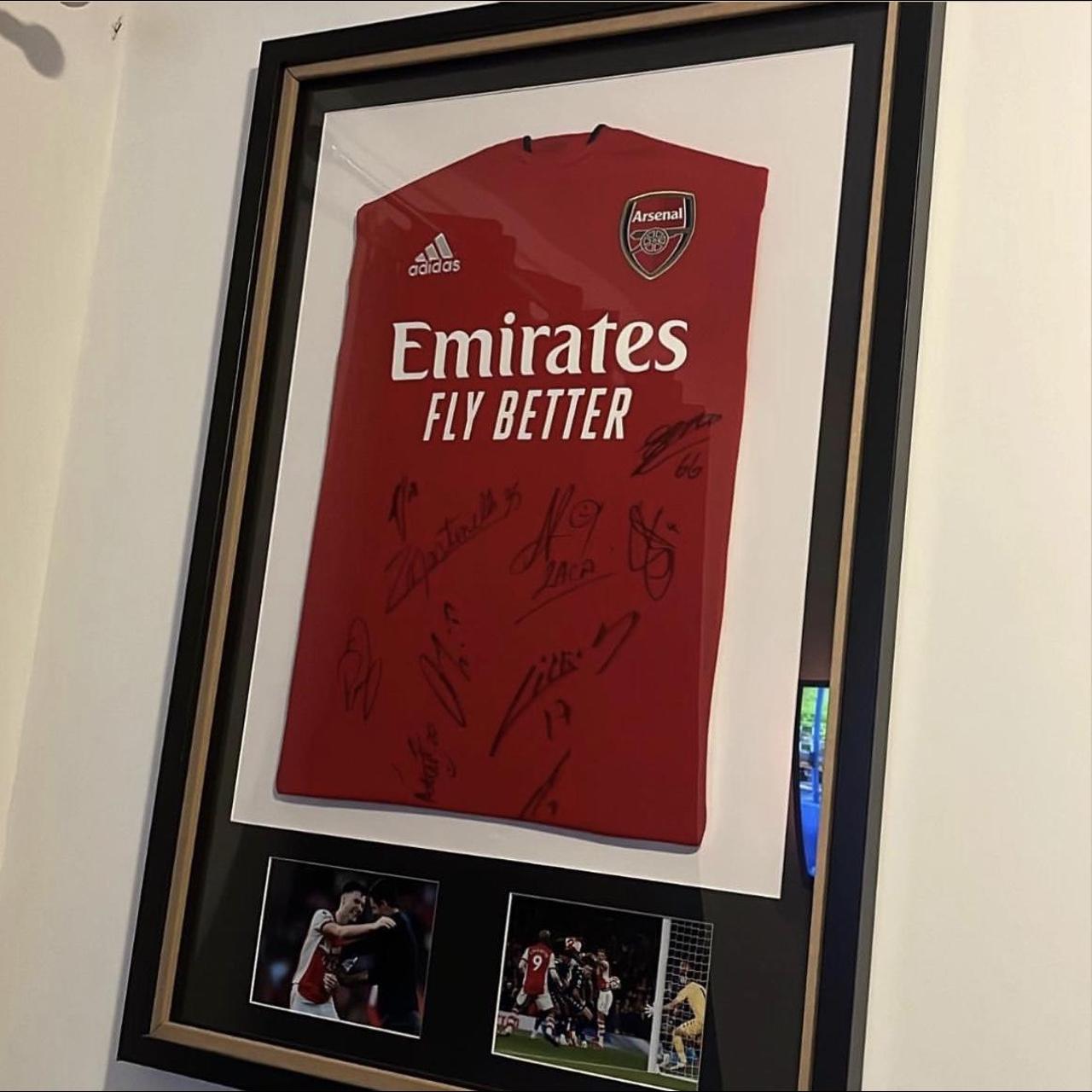 Hand signed arsenal shirt, with full proof.... - Depop