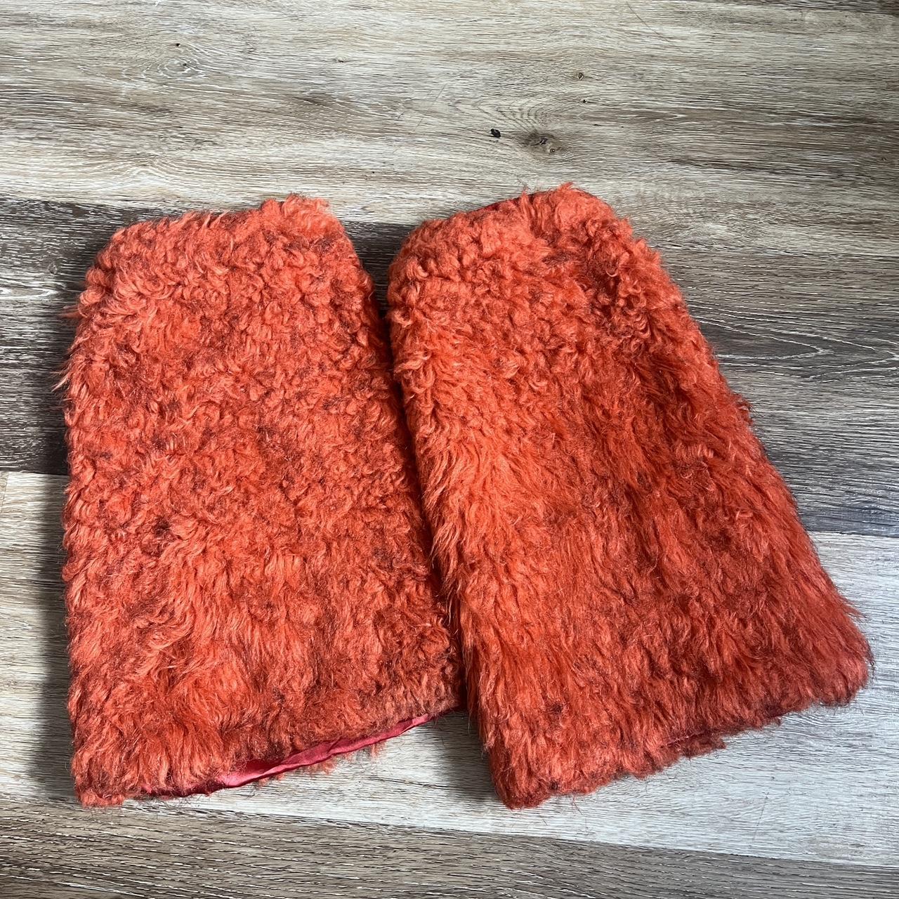 Copper red fluffies Worn once for escape... - Depop
