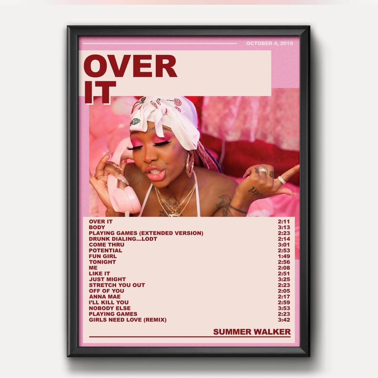 summer walker over it album wall art poster - Depop