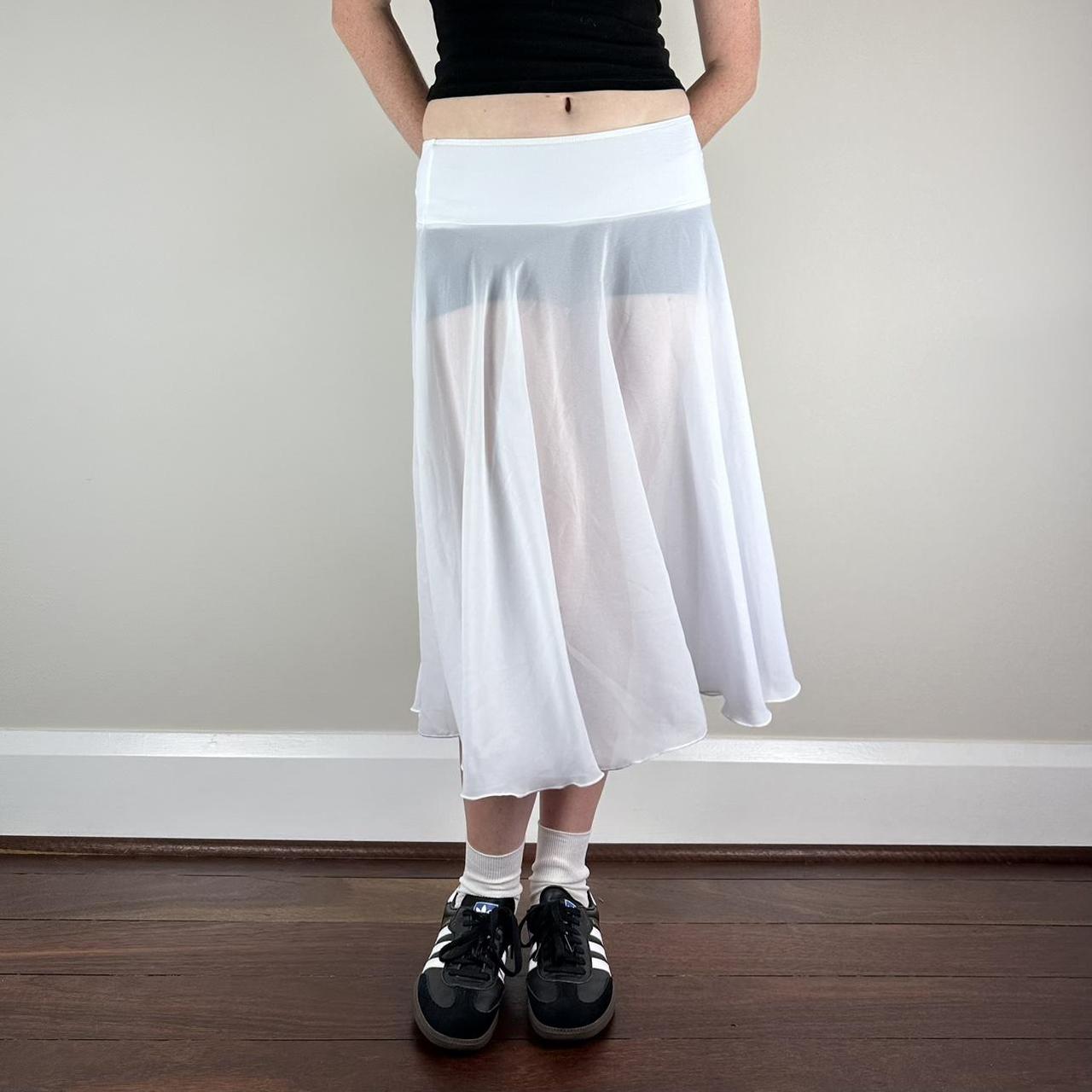 ππ White Sheer Skirt ππ Sheer White Mesh Floaty Depop