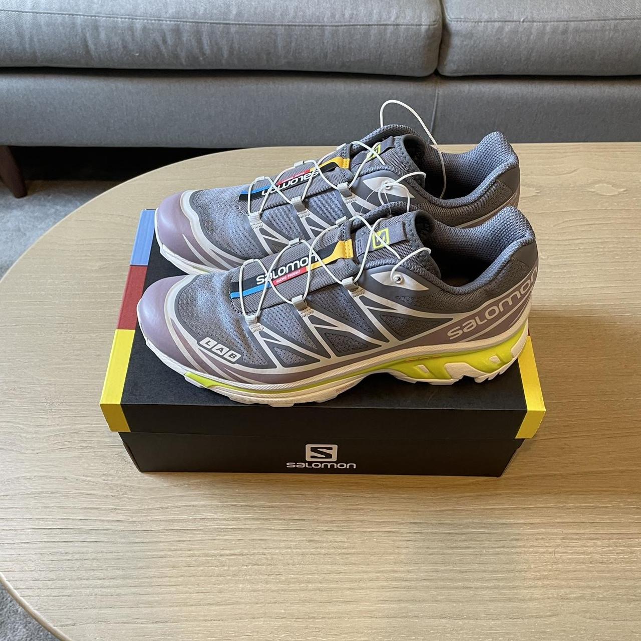 Salomon Men's Grey and White Trainers | Depop