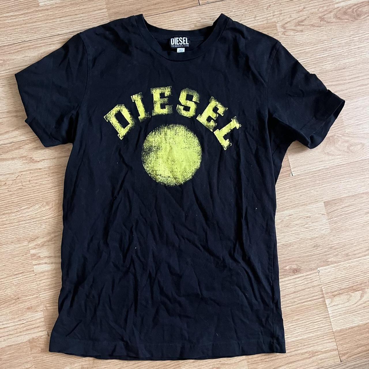 Black cotton Diesel tee ss23 Size m - Depop