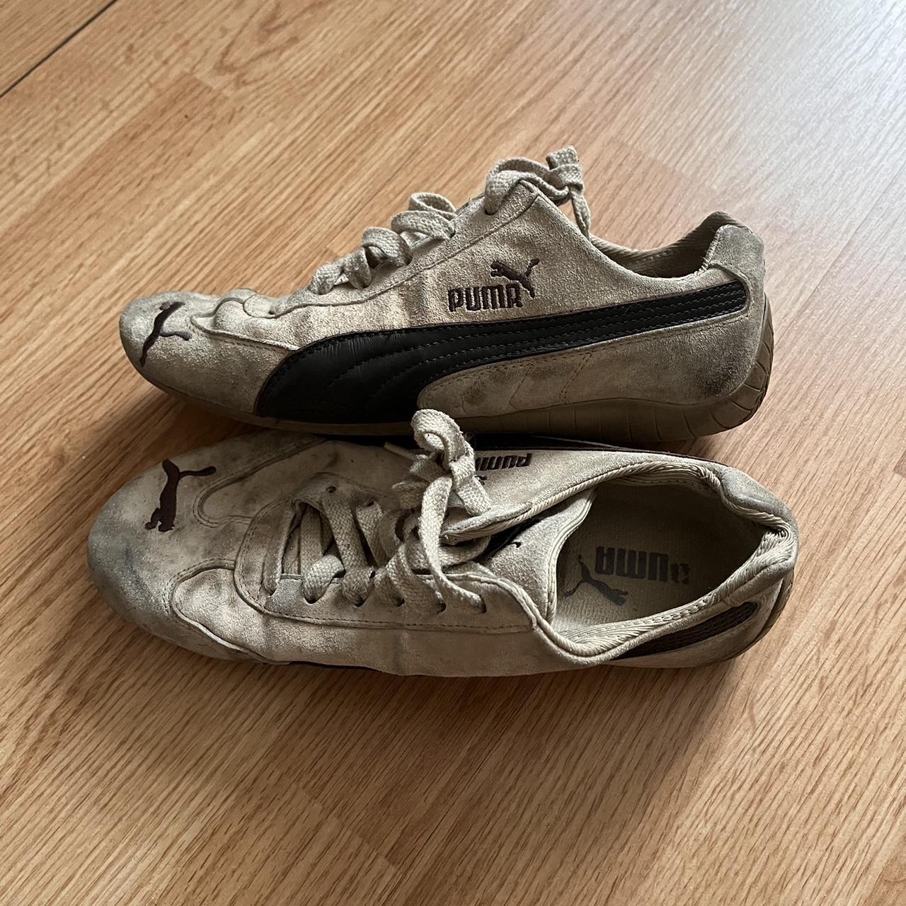 Tan and brown puma speedcats sold as is I got from... - Depop