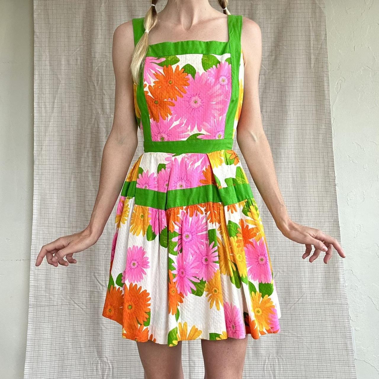 Stunning vintage 1960s floral sundress. The bright... - Depop