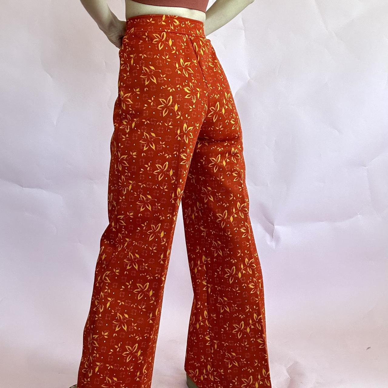 Amazing vintage 1970s pants. Vibrant and cool flare... - Depop