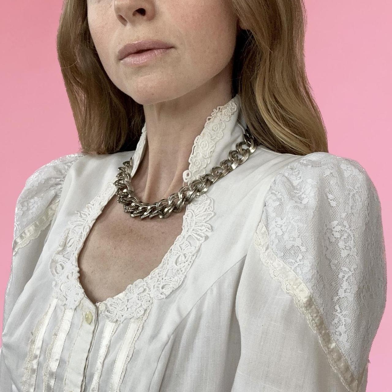 Cool chunky vintage chain link necklace. Chic and edgy. - Depop