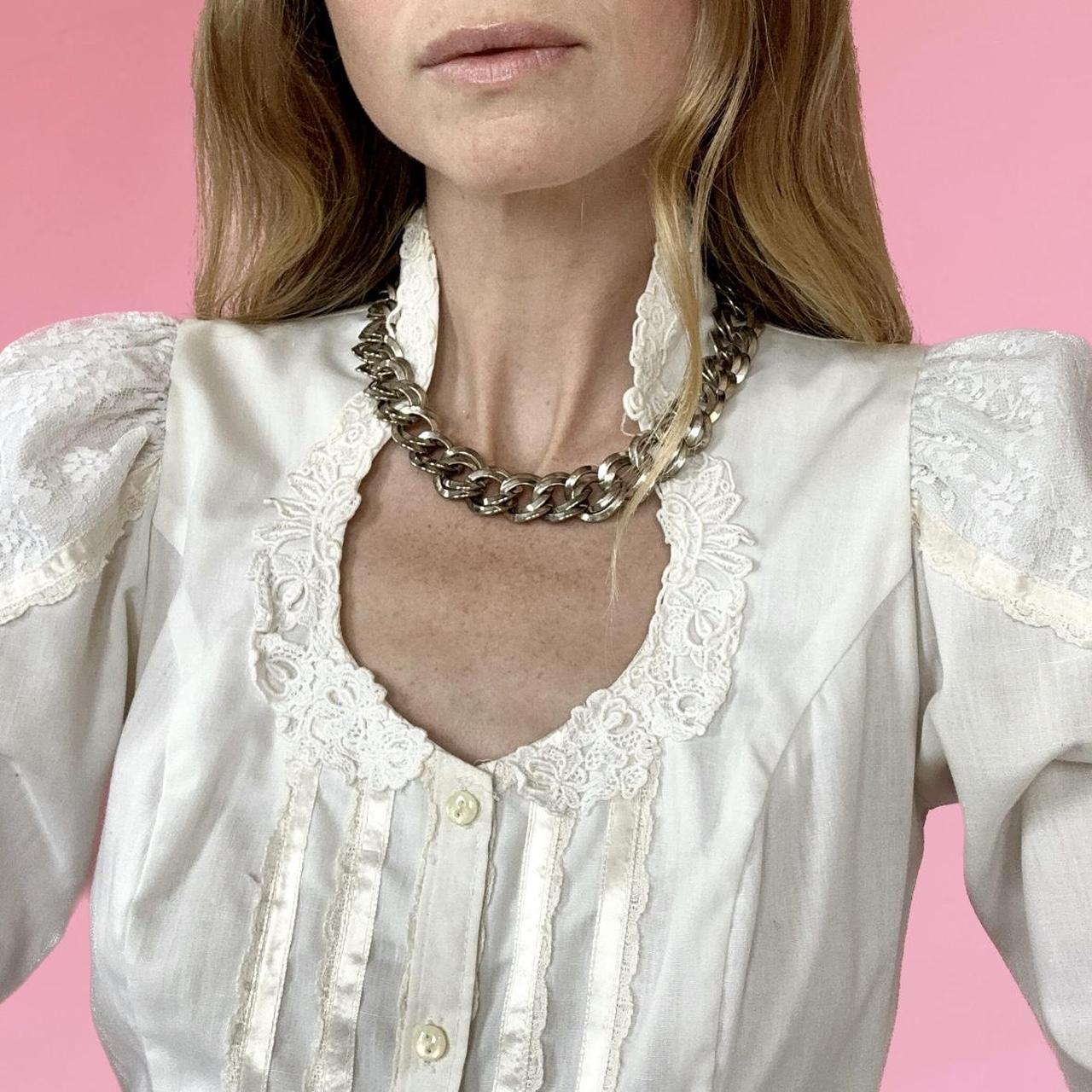 Cool chunky vintage chain link necklace. Chic and edgy. - Depop