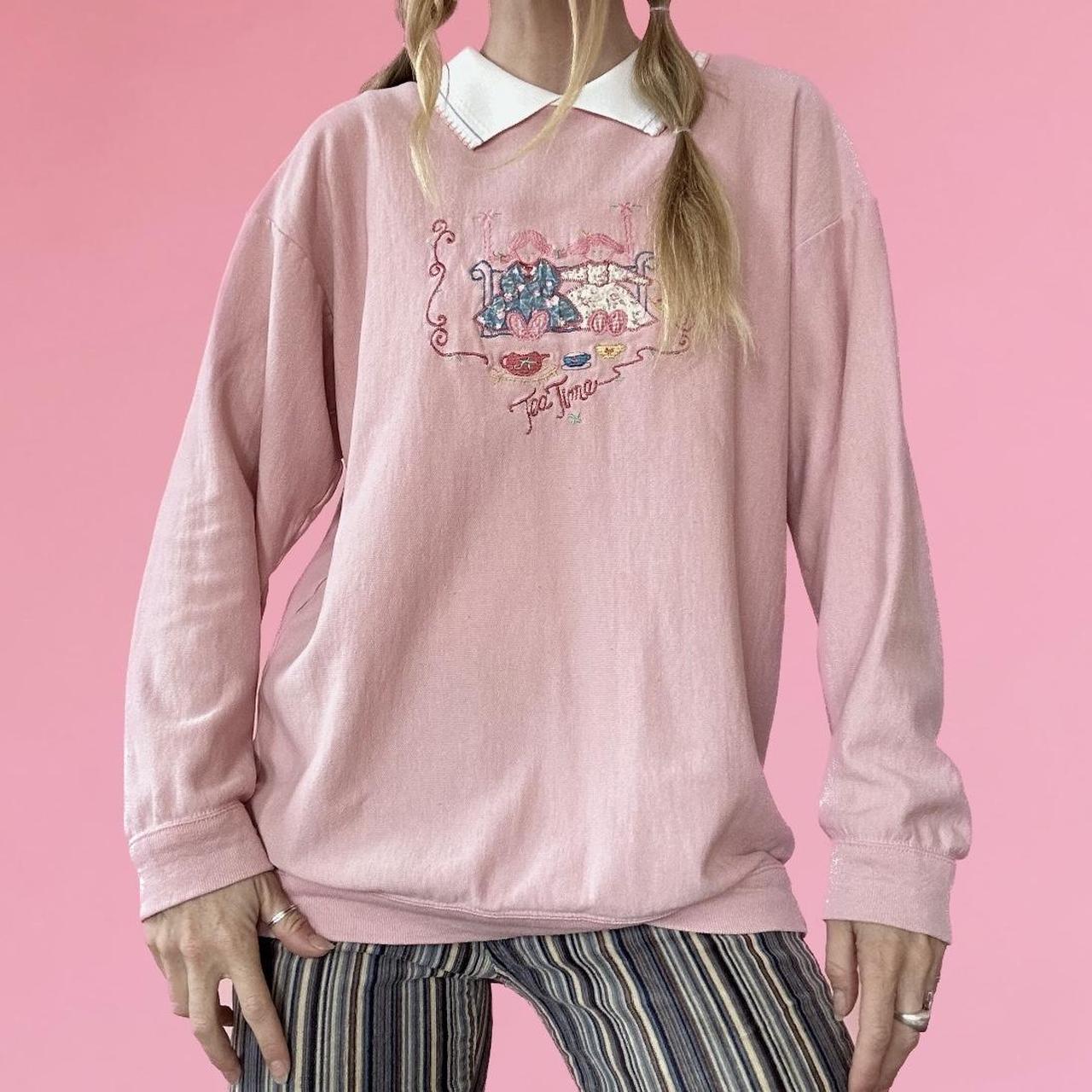 Unreal precious grandmacore baby pink vintage... - Depop