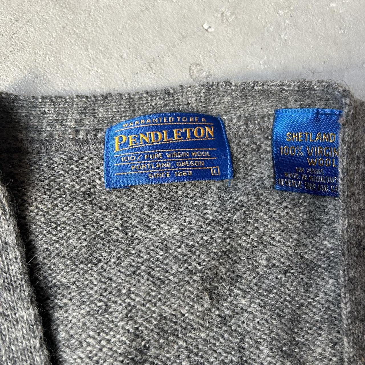 pendleton grandpa sweater vest vintage 90s grey... - Depop