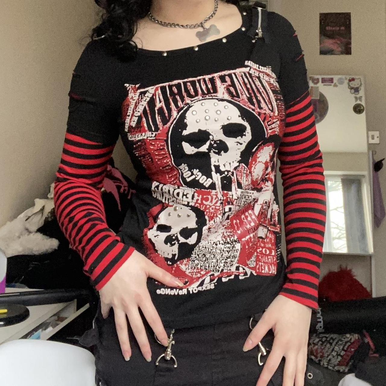 Visual Kei long sleeve☠️🎸 Really detailed graphic... - Depop