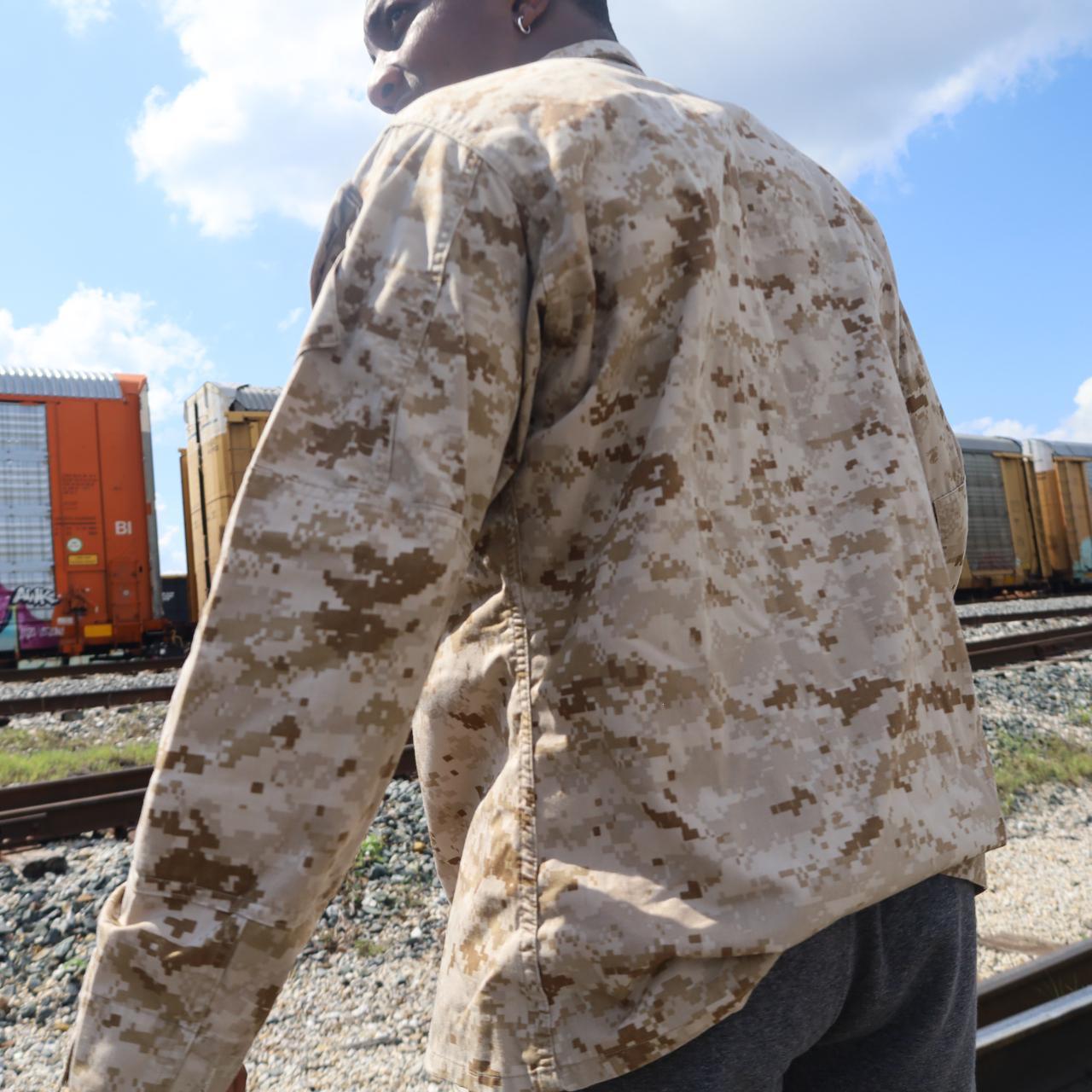 Tan digi camo jacket Mens medium #digicamo #tan... - Depop