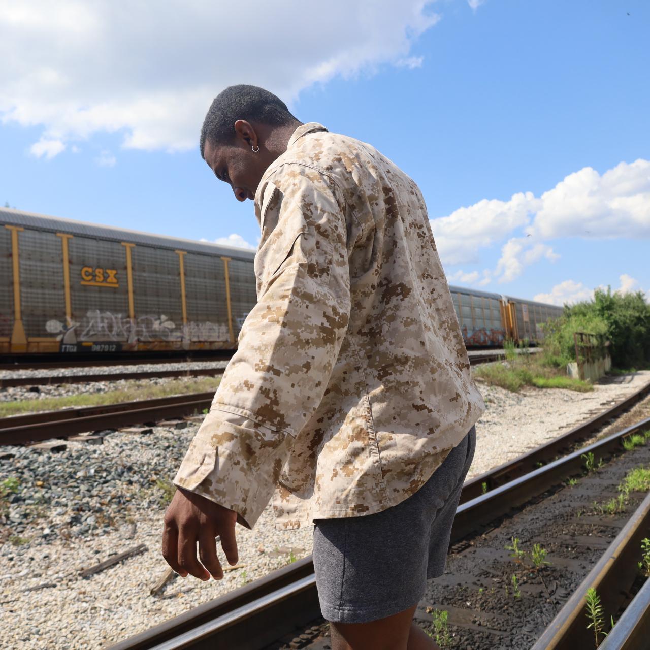 Tan digi camo jacket Mens medium #digicamo #tan... - Depop