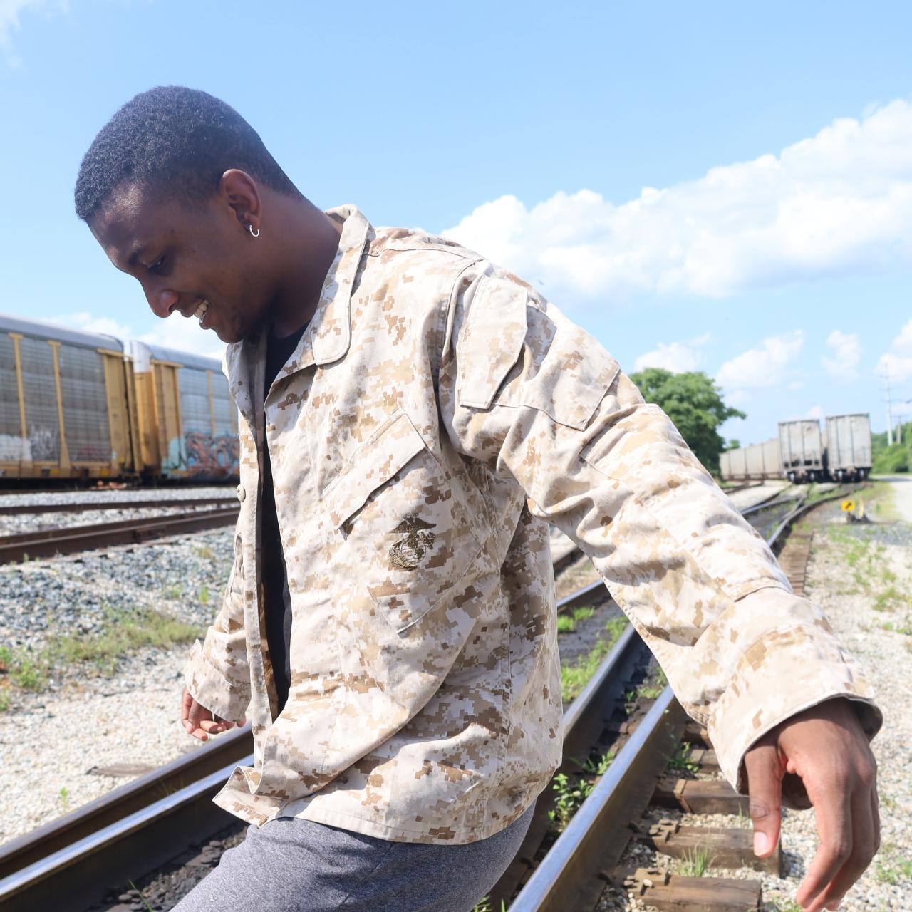 Tan digi camo jacket Mens medium #digicamo #tan... - Depop
