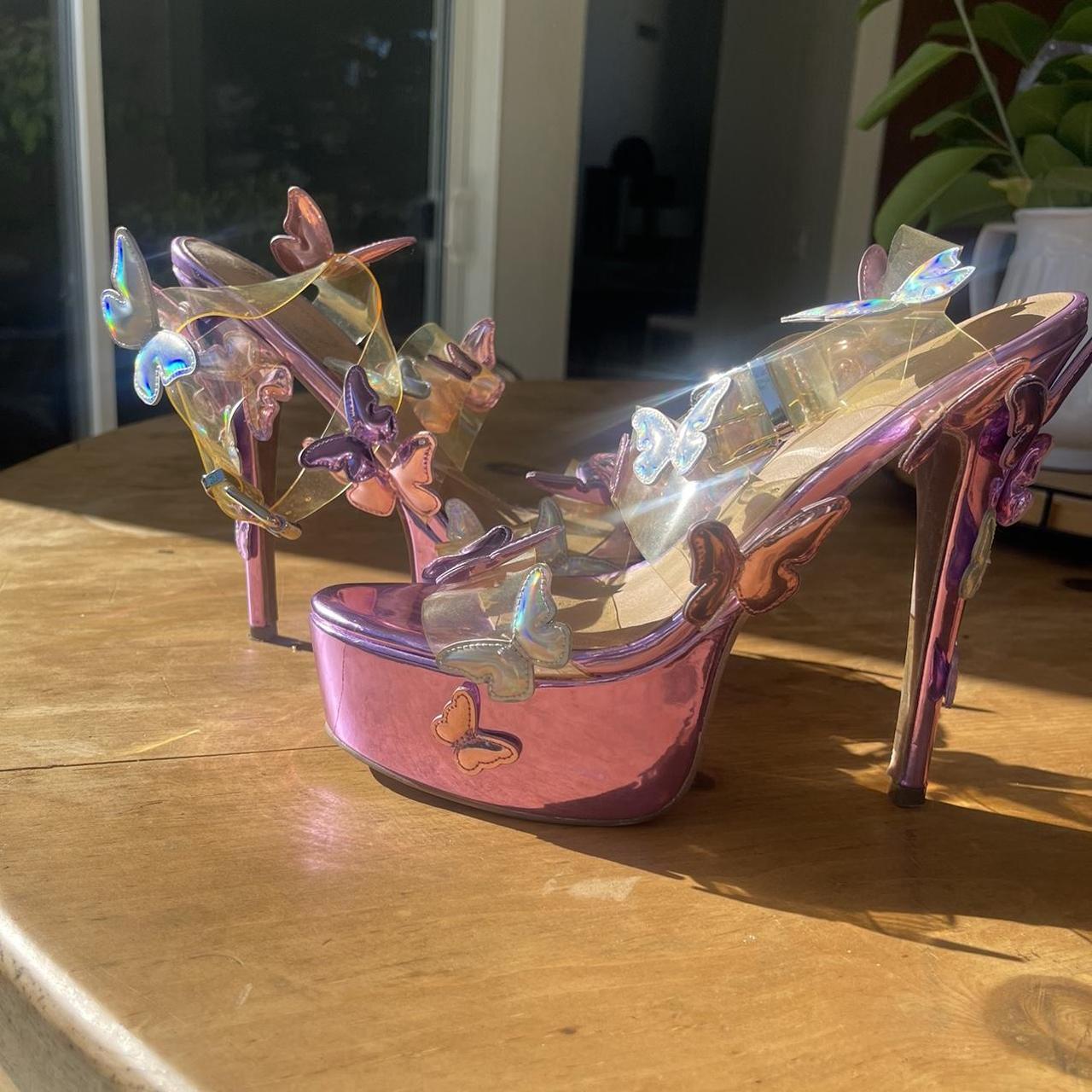 6” Sugar Thrillz Butterfly Platform Heels 💜 The... - Depop
