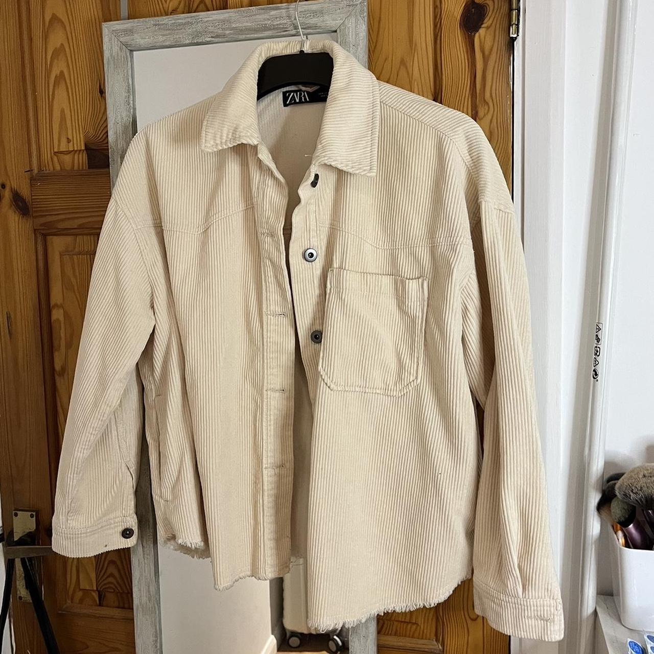 Zara cream corduroy jacket Worn a few times, I’m a... - Depop