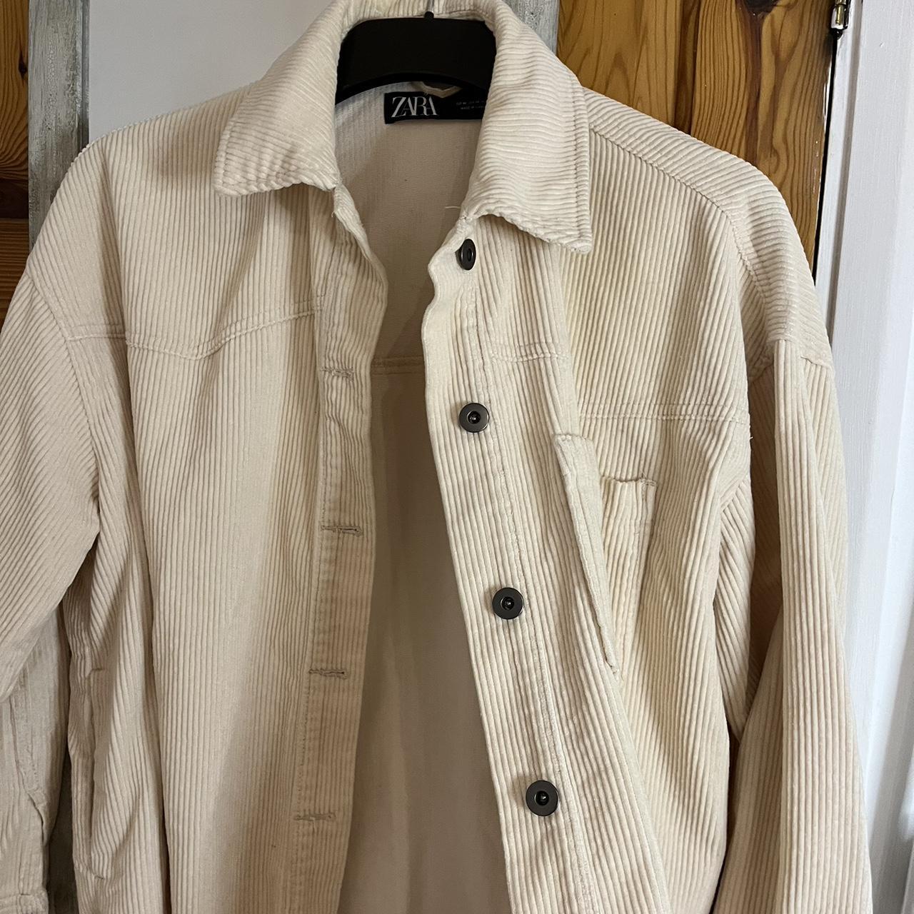 Zara cream corduroy jacket Worn a few times, I’m a... - Depop