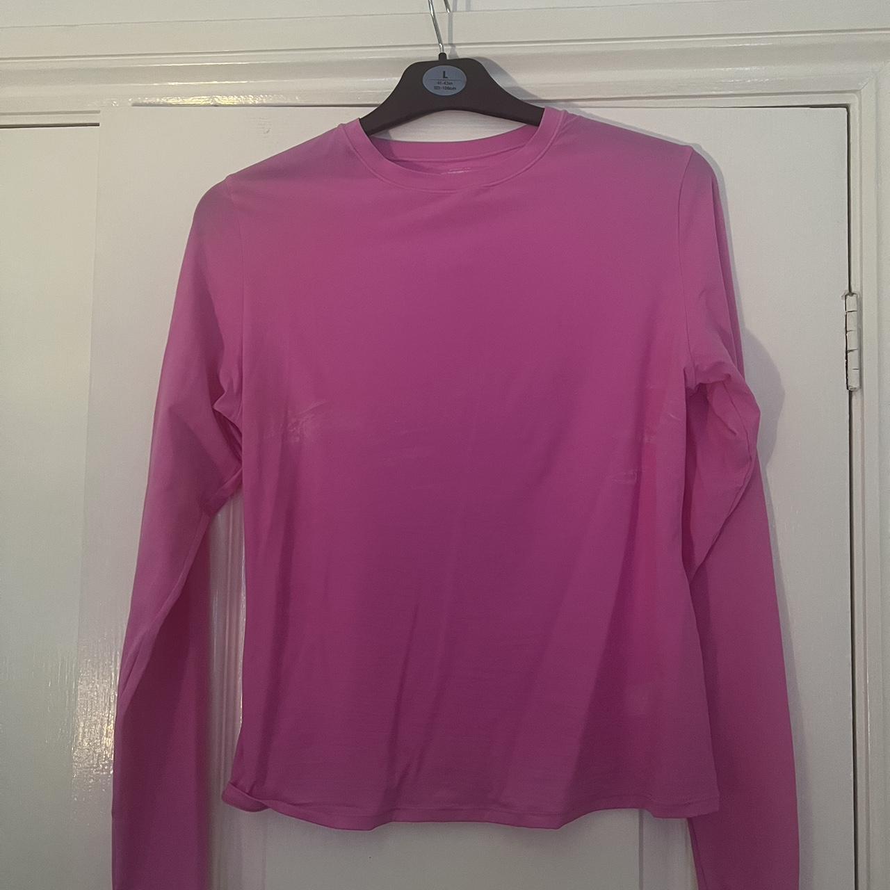 SKIMS long sleeve pink top. UK L. Worn once. #skims... - Depop