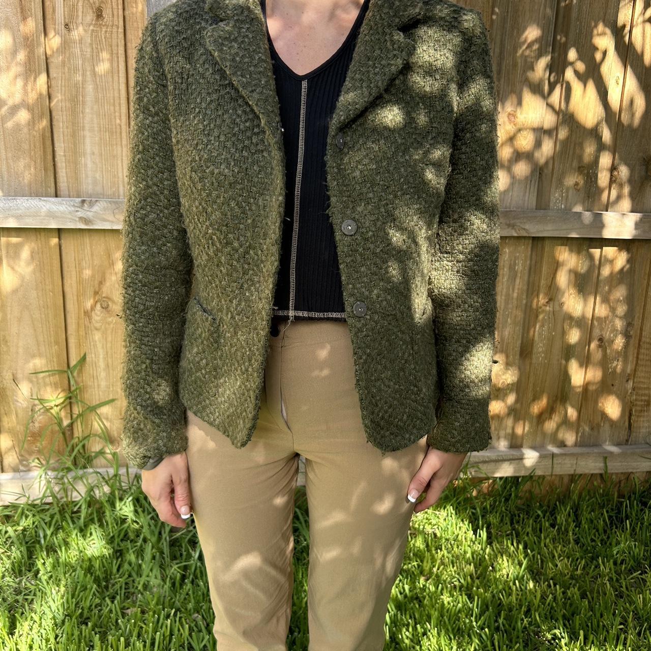 Vintage tweed green jacket, got from an op shop.... - Depop