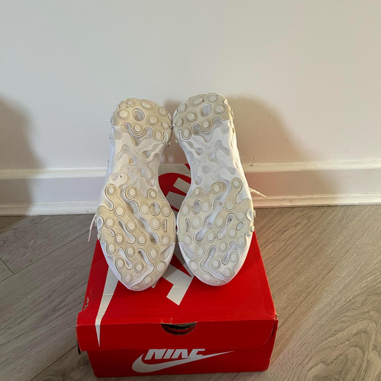 Nike React Element 55 UK 8.5 White Lightly stained... - Depop