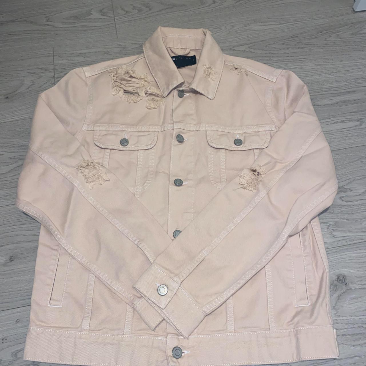 Asos distressed denim jacket Size Medium Dusty... - Depop