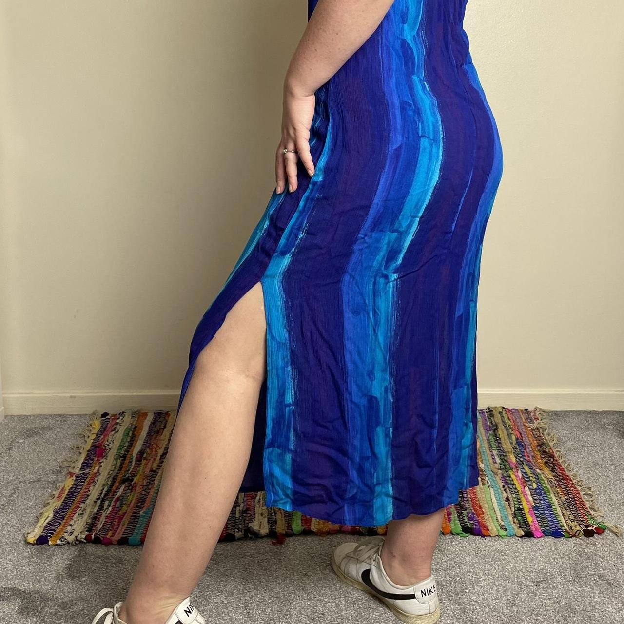 Vintage 90s gorgeous maxi split side dress. Short... - Depop