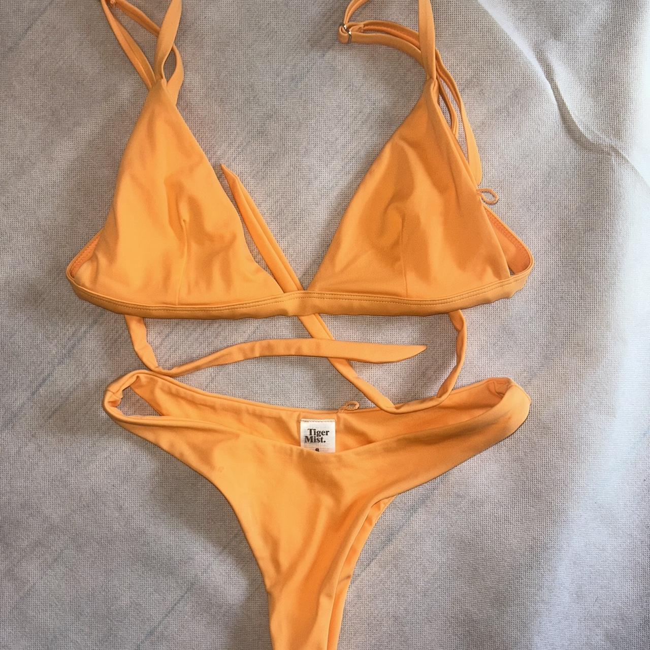 Tiger Mist orange cheeky bikini. Super cute and... - Depop