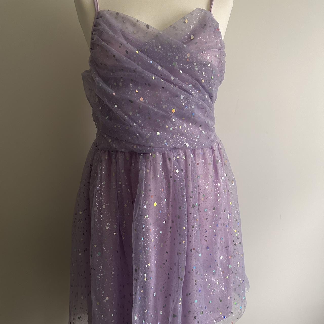Shein purple sparkly dress, repopping as it doesn’t... - Depop