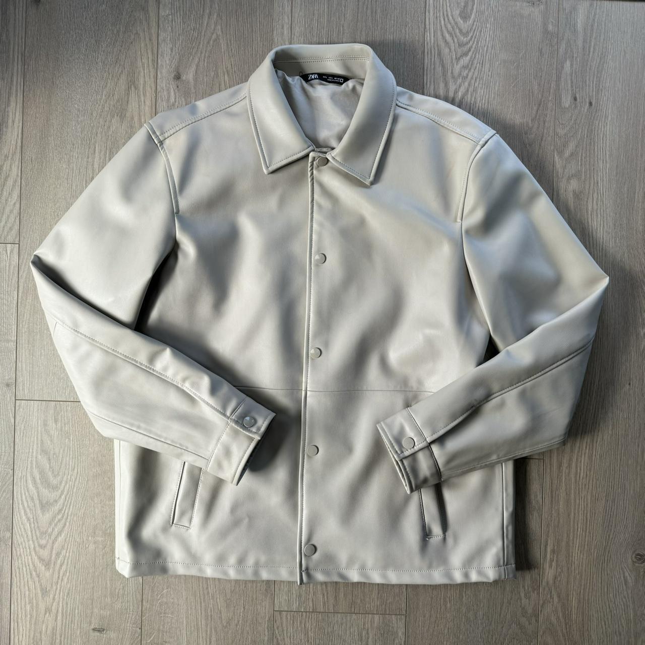 zara men’s cream jacket - Depop