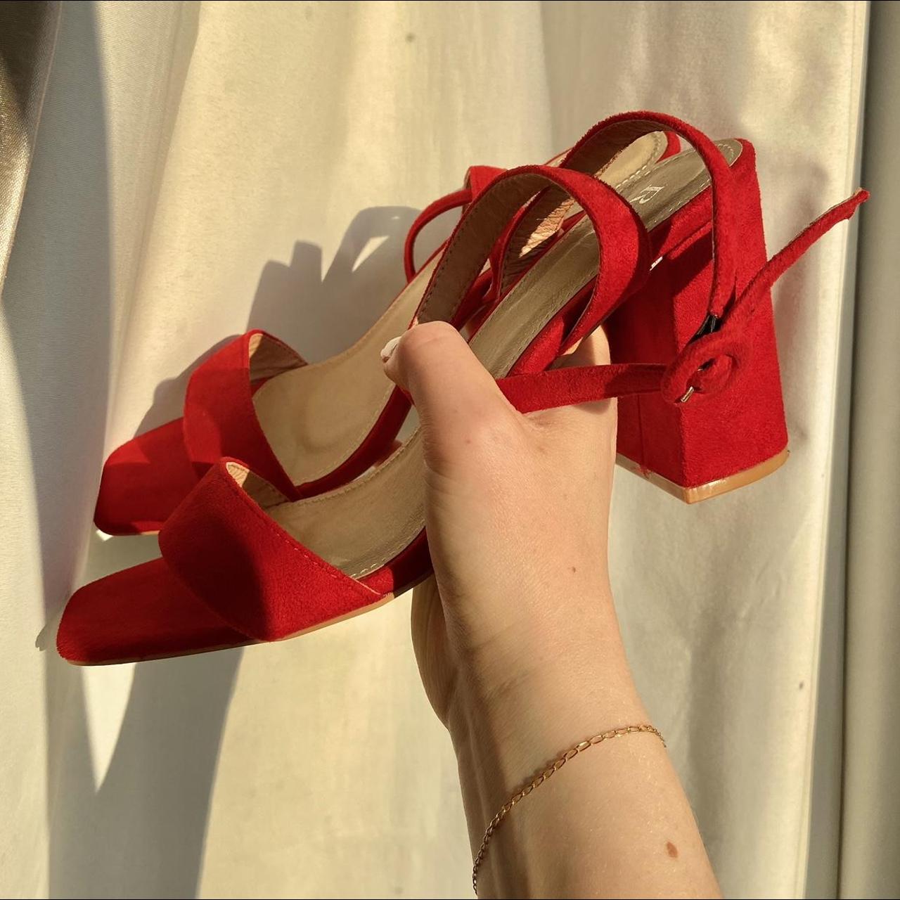 The most beautiful red platform heels ⭐️ Love them... - Depop