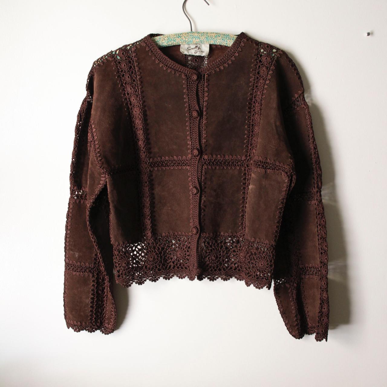 70s 80s Scully brown leather jacket Intricate... - Depop