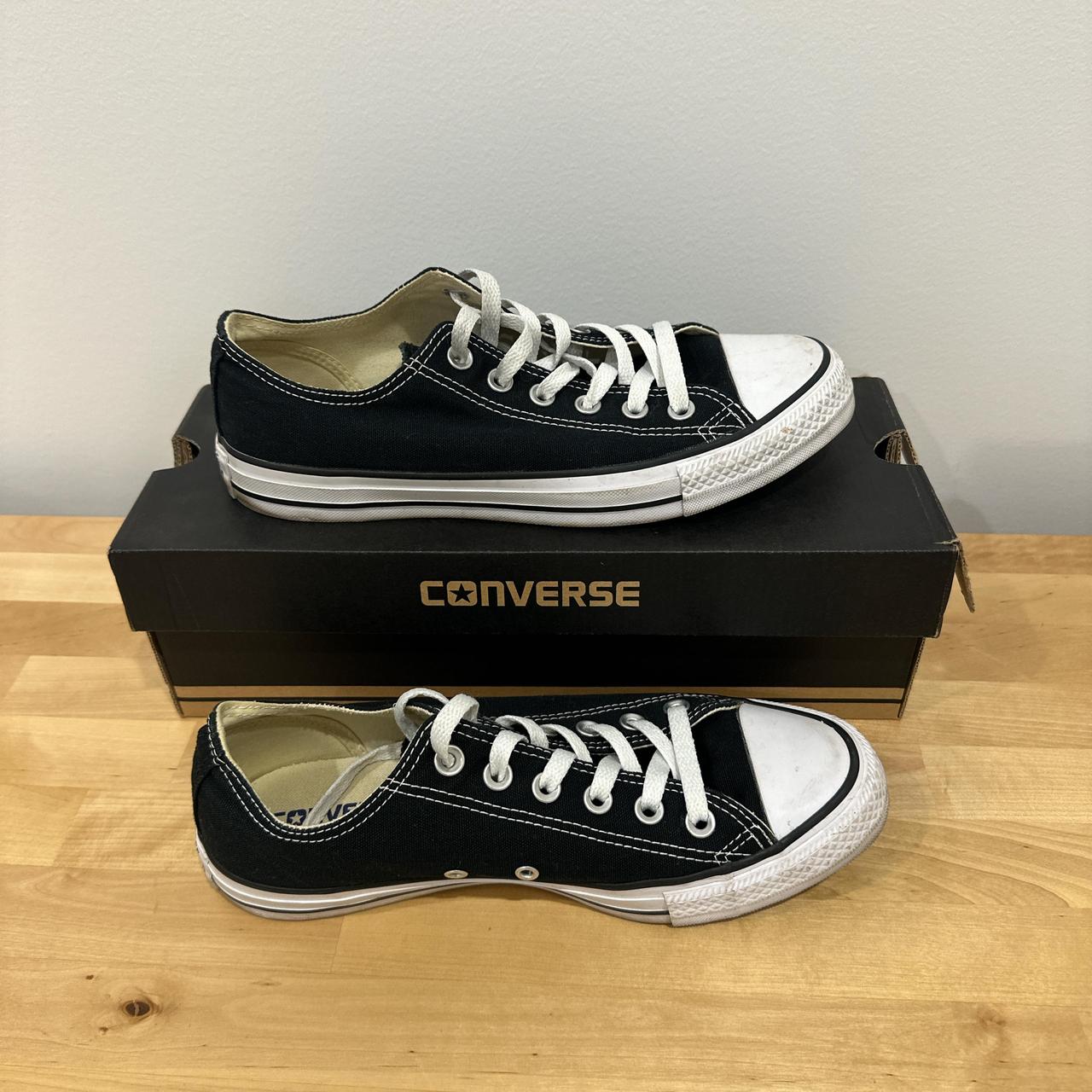 Converse Chuck Taylor All Star Low Top Black... - Depop
