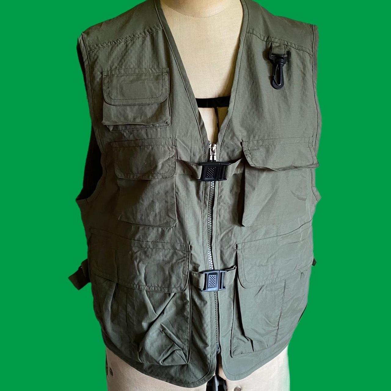 Army green unisex utility vest 🧟‍♀️. Heaps of pockets.... - Depop
