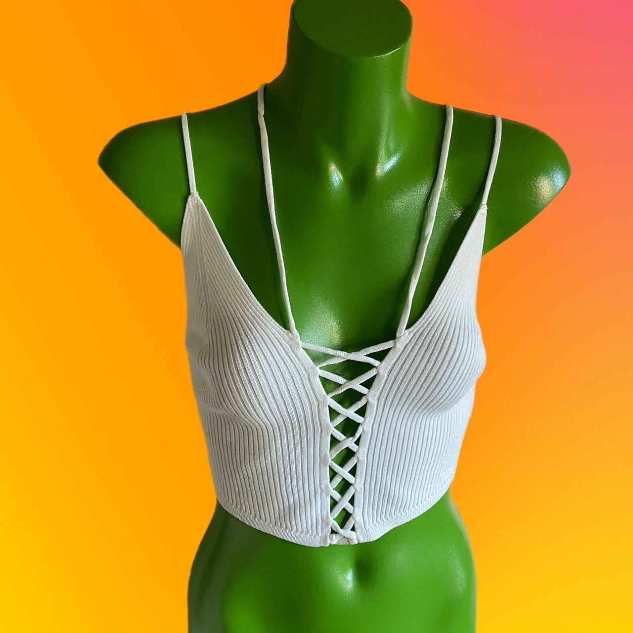 Supré Knit Halter Crop 🤍 New With Tags Stretchy Depop