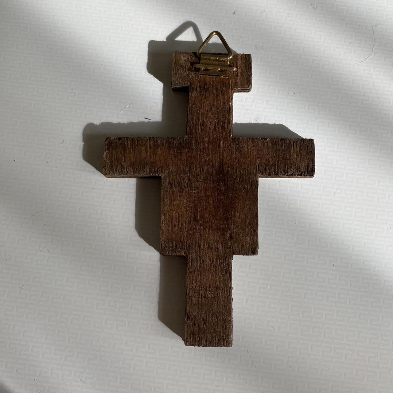 Wooden mini cross crucifix wall art 🖤. Cool little... - Depop
