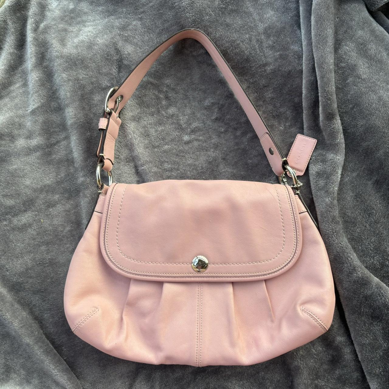 Pink coach boho bag Has some scratches as shown ,... - Depop