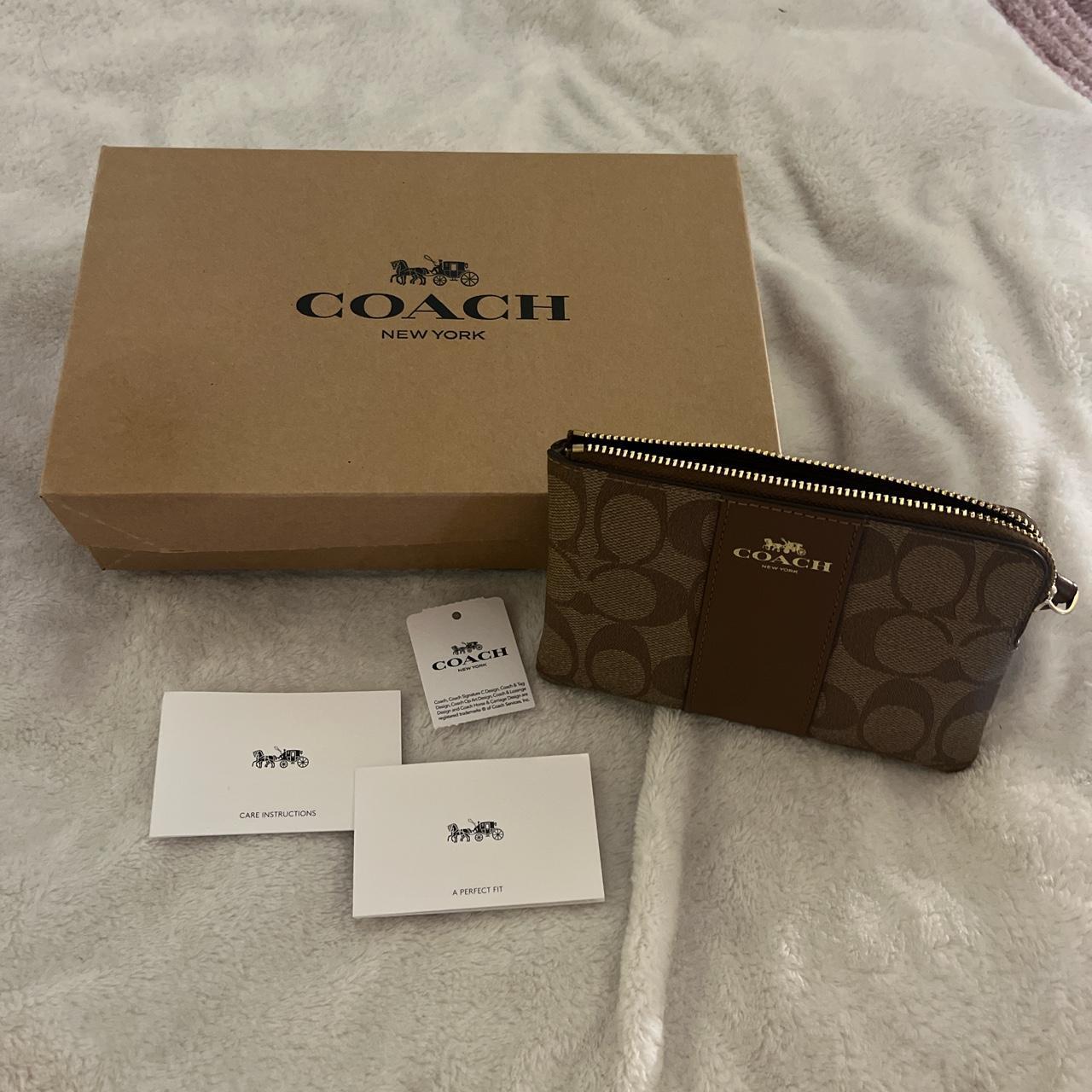 brown zip coach wallet -original packaging -never... - Depop