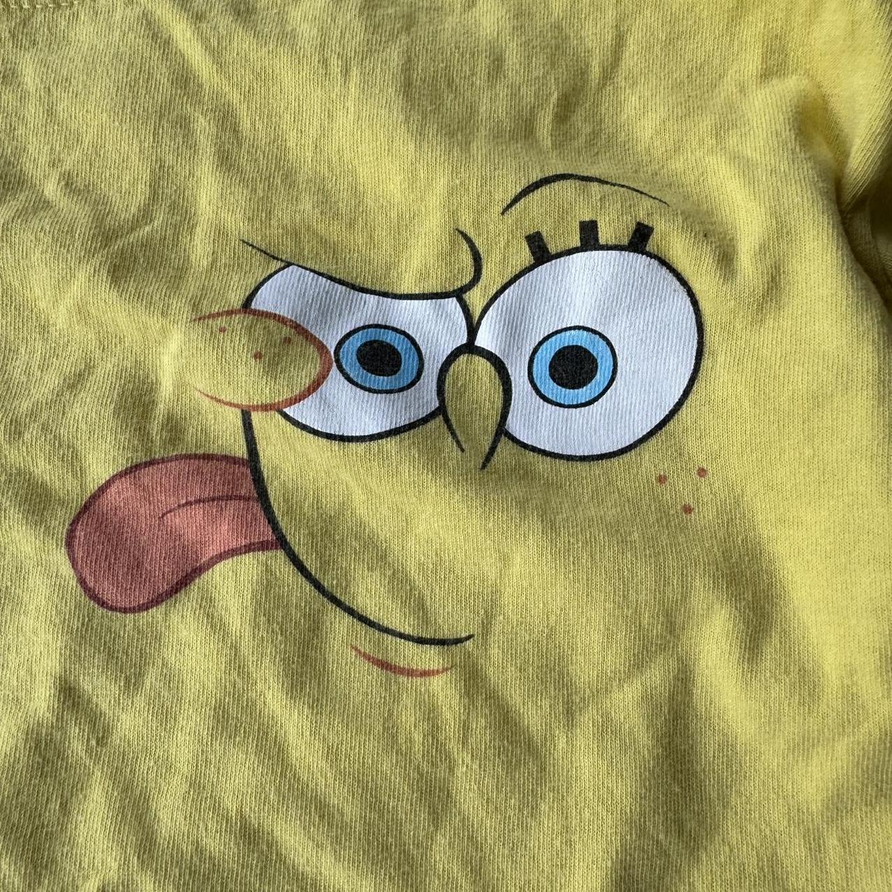 Yellow Y2K SpongeBob SquarePants long sleeve shirt... | Depop