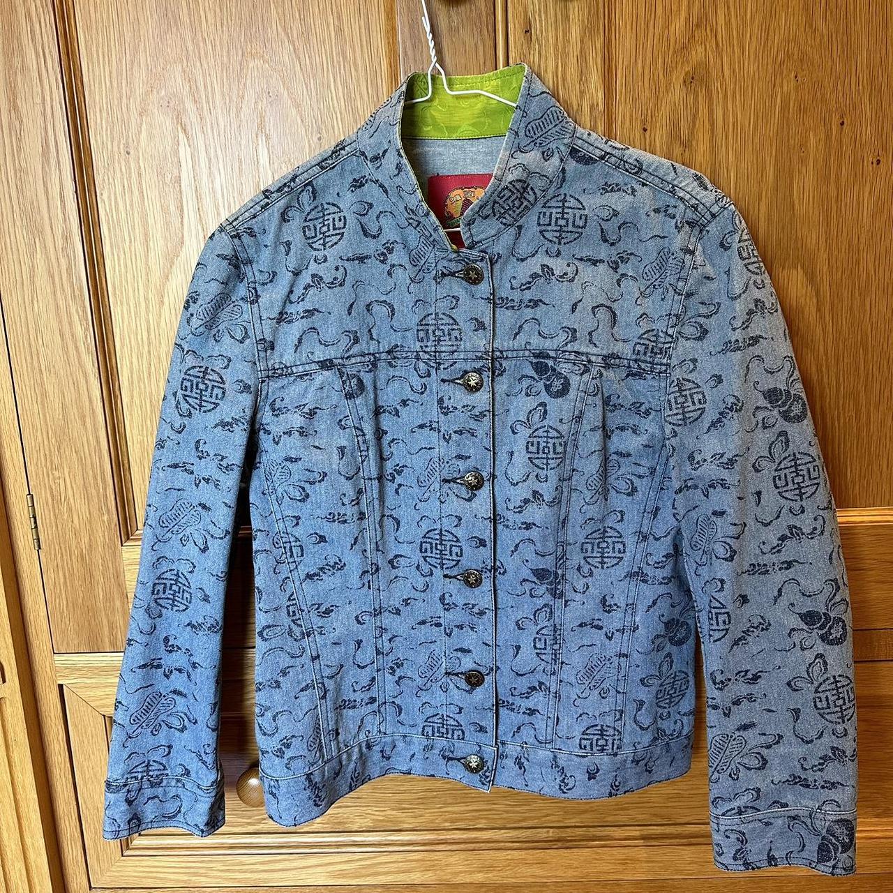 Shanghai Tang Women's Blue Jacket | Depop