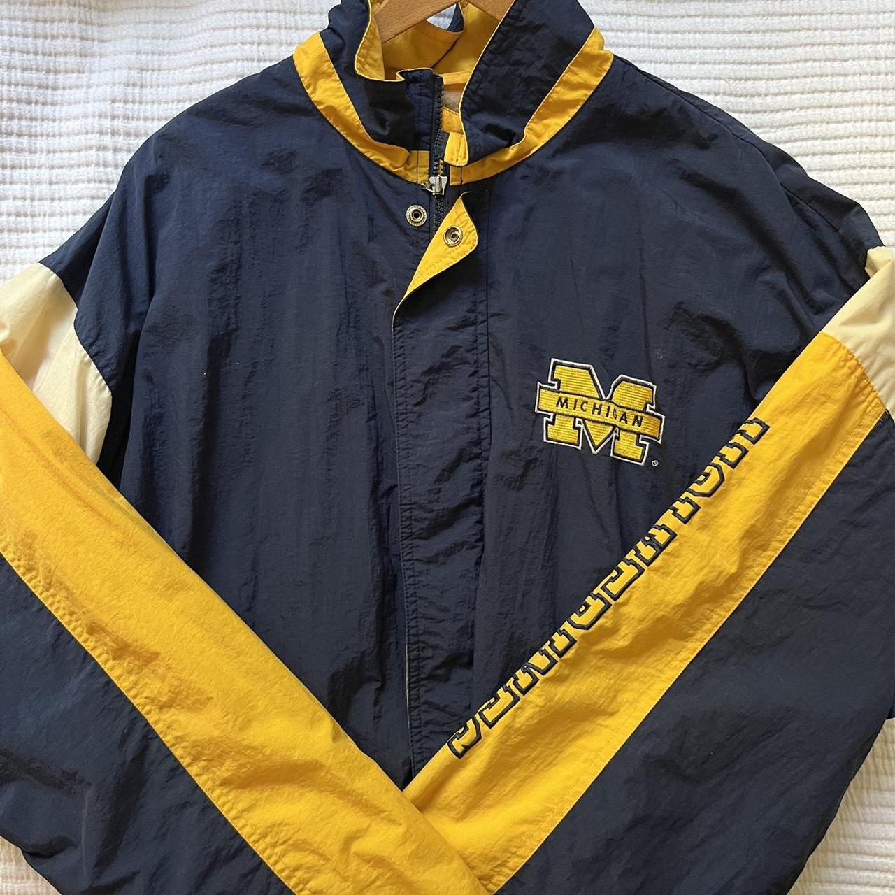 Vintage Starter Michigan Wolverines Light Jacket... - Depop