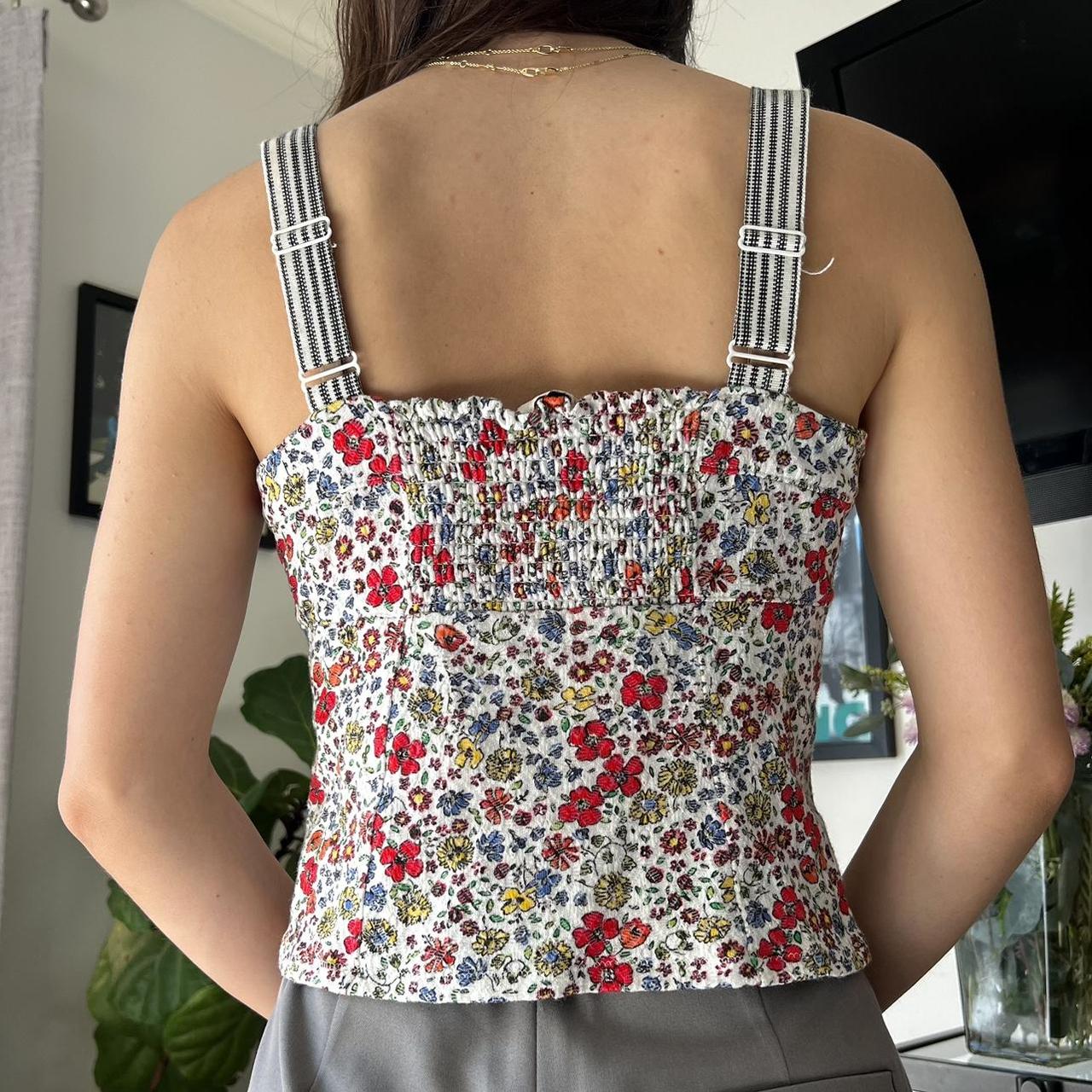 🌼🌹 vintage floral cottagecore tank top 🌹🌼 -... - Depop